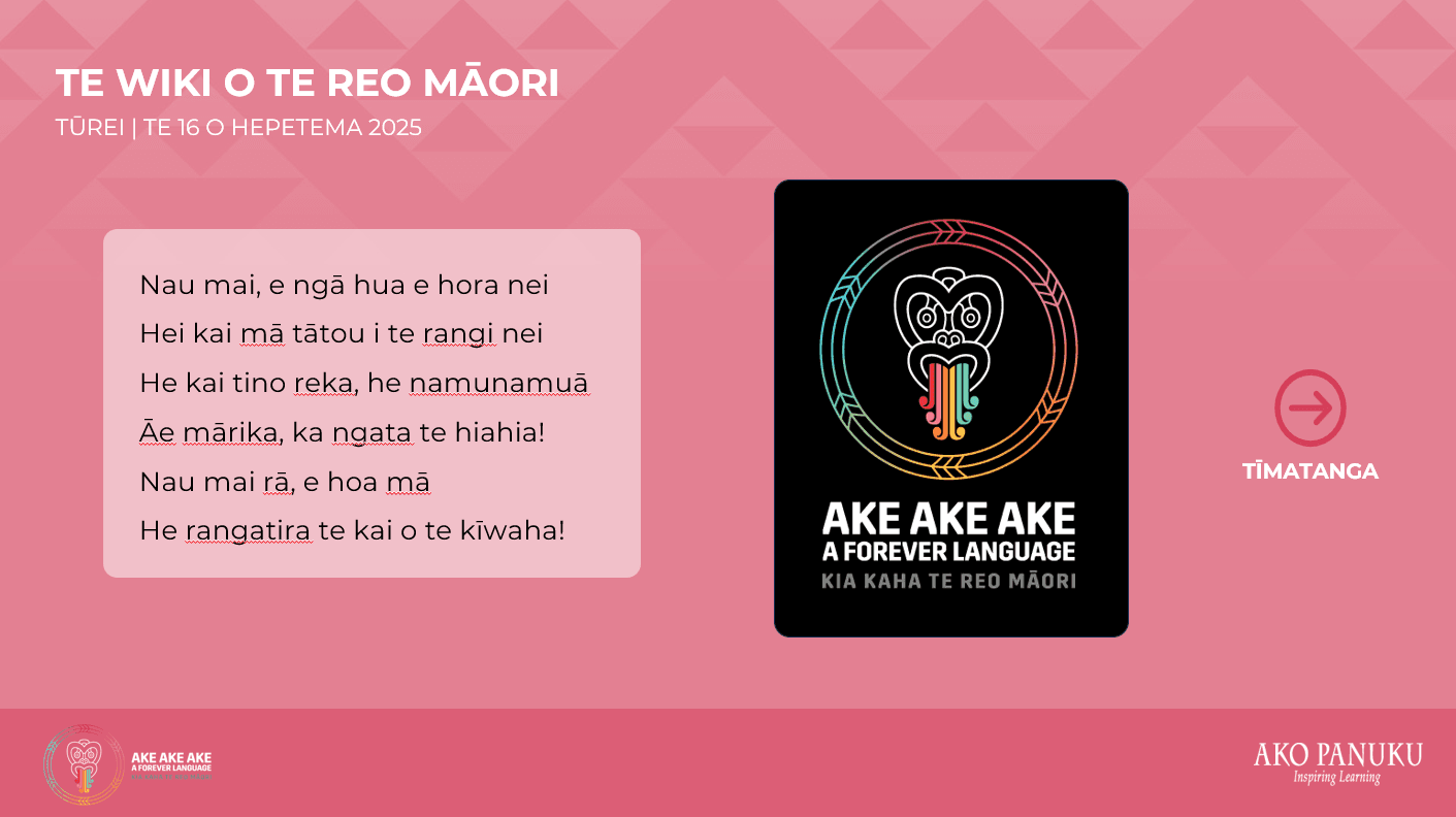 Te Reo Māori in the Classroom Resource | Ako Panuku